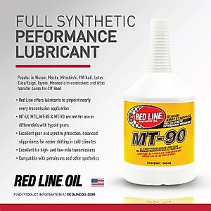 Red Line (50305) MT-90 75W-90 GL-4 Manual Transmission and Transaxle Lubricant (MTL) - 1 Gallon