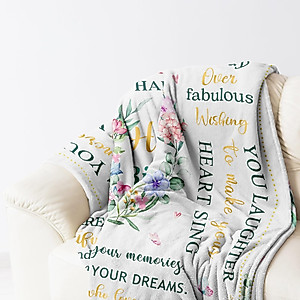 Mcurore Mom Birthday Gifts from Daughter Blanket 60"x50", Birthday Gifts for Mom from Daughter Son, Gifts for Mom Birthday Unique, Birthday Gift for Mom, Mom Gifts for Birthday, Mother Birthday Gifts