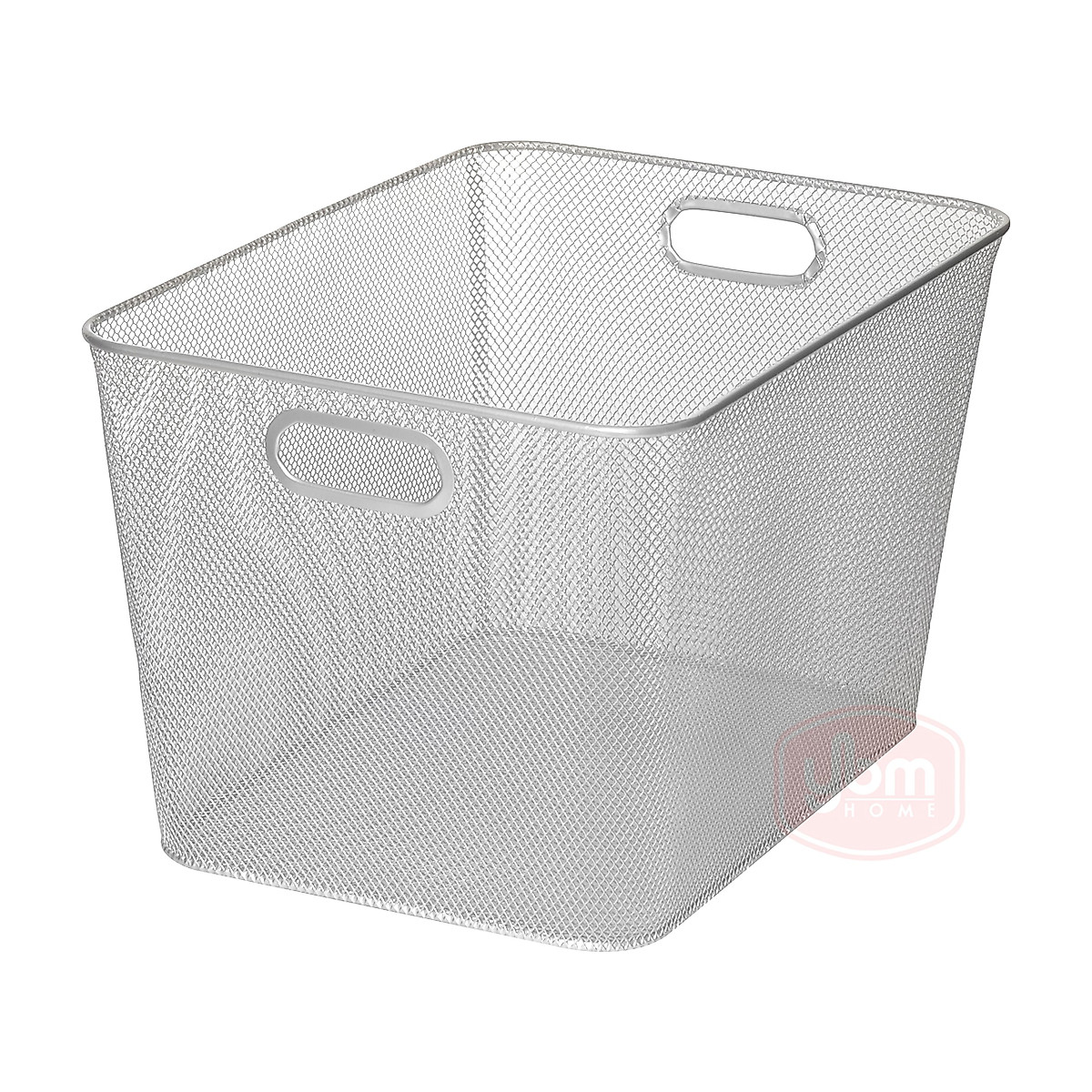 Silver Mesh Open Bin Storage Basket for Cleaning Supplies Laundry Etc. Size 14x10x9 Model #1115