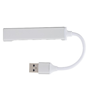 4 Port USB3.0 Hub, Aluminum Alloy Adapter Converter UltraHigh Speed Splitter Support for Windows XP/Vista/7/8 OS X