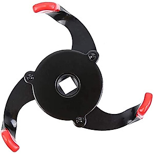 Eastyard Universal Oil Filter Wrench Adjustable 3 Jaw Oil Filter Removal Tool Range 2-3/8 to 3-7/8 inch with 1/2'' Adapter 3/8'' Square Drive Socket