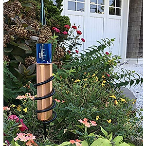 World's Coolest Rain Gauge, Stake, Genuine Copper, Measure, Monitor, Conserve, Precipitation, Easy to Read, Deck, Patio, Garden, Lawn, Unbreakable