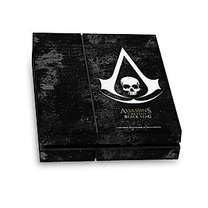 Head Case Designs Officially Licensed Assassin's Creed Grunge Black Flag Logos Vinyl Sticker Gaming Skin Case Cover Compatible With Sony PlayStation 4 PS4 Console