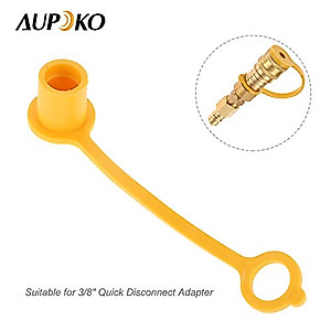 Aupoko Propane Natural LP Gas Quick Disconnect Dust Cap Plug Cover, 3/8" Natural Gas Quick Connect Rubber Dust Cap and Plug
