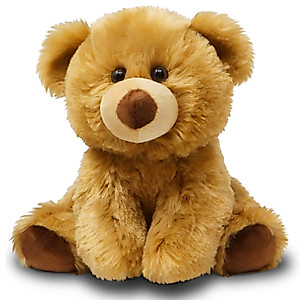 Fluffuns Teddy Bears - 9" - Cute Stuffed Animal in 3 Colors - 3-Pack of Stuffed Bears: Brown, Golden, White Teddy Bear- Plush Toy - Great Gift for Baby Girl, Boy, Kid and More!