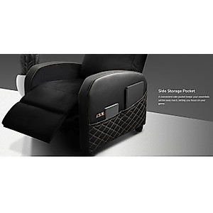 COUGAR Ranger Elite Gold Gaming Sofa, Plush Velvet Upholstery, Side Pocket, Foldable Footrest & Reclining Backrest