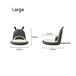 Lazy Sofa Bedroom Lazy Sofa Reclining Bed Back Chair Single Sofa Soft and Comfortable Single Cushion Balcony Single Sofa Sofa Chair (Color : Oak, Size : Large)