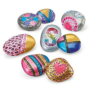 Shimmer ’n Sparkle Metallic Mania Rock Art DIY Painting Rock Craft Kit for ages 6 and Up