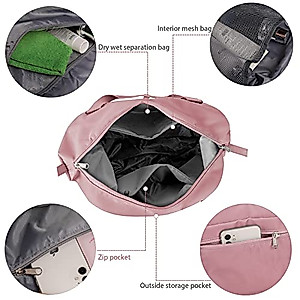 Sport Travel Duffel Bag,Konelia Waterproof Duffel Gym Tote Bag,Weekender Carry on Overnight Bags for Women with Trolley Sleeve Wet Pocket