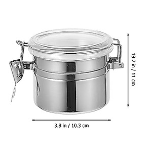 Coffee Jars with Lids Coffee Canister Airtight Stainless Steel Coffee Bean Container Ground Coffee Jar Food Storage Container for Tea Flour Sugar Coffee Airtight Container