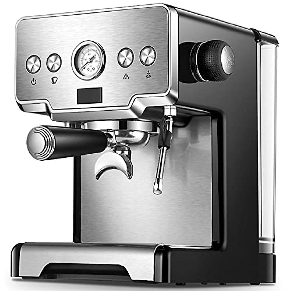 WJHSPkfj Espresso Machine Coffee Machine Espresso Machine Semi-Automatic Pump Cappuccino Milk Froth Machine Coffee Machin (Color : Dark Grey, Size : UK)