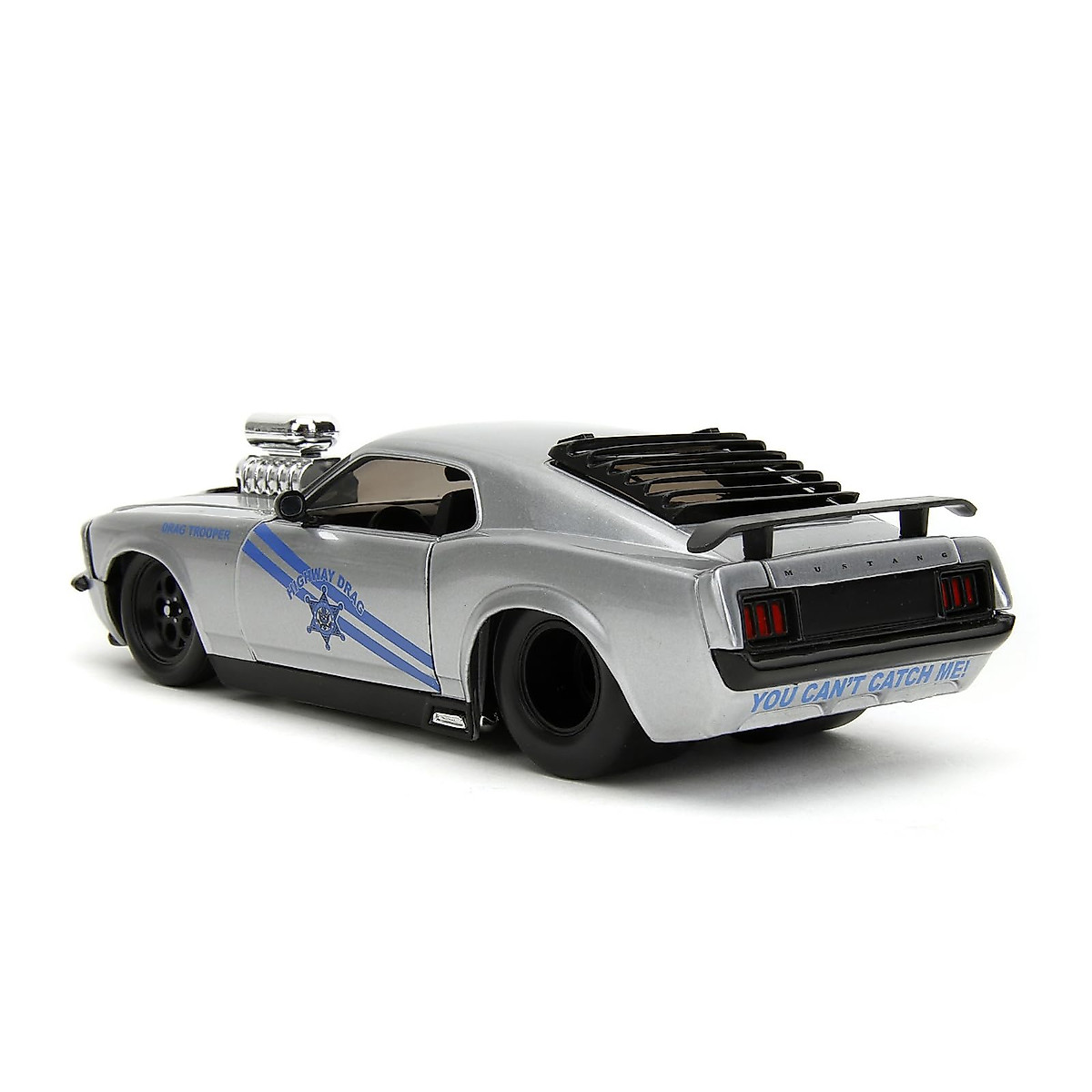 1970 Boss 429 Silver Metallic Highway Drag - Drag Trooper Bigtime Muscle Series 1/24 Diecast Model Car by Jada 35021