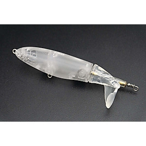 5PCS Unpainted Lure Blanks 14.19g 10.7cm with Free Special Eye Crankbait Simulation Blank Body Clear Hard Baits Trout Salmon Minnow Lure Popper Lures Topwater Freshwater 8339L