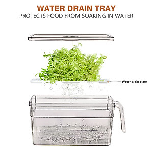 loobuu 5 Pack Refrigerator Organizer Bins with Pull-out Drawer Produce Saver Containers for Refrigerator Stackable Food Storage Container for Fridge