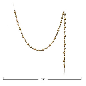 Creative Co-Op, Antique Pewter and Gold Glass Garland in Box, Finish