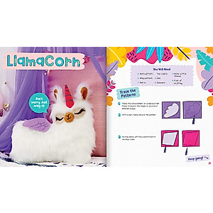KLUTZ Sew Your Own Furry Llama Pillow Craft Kit Medium