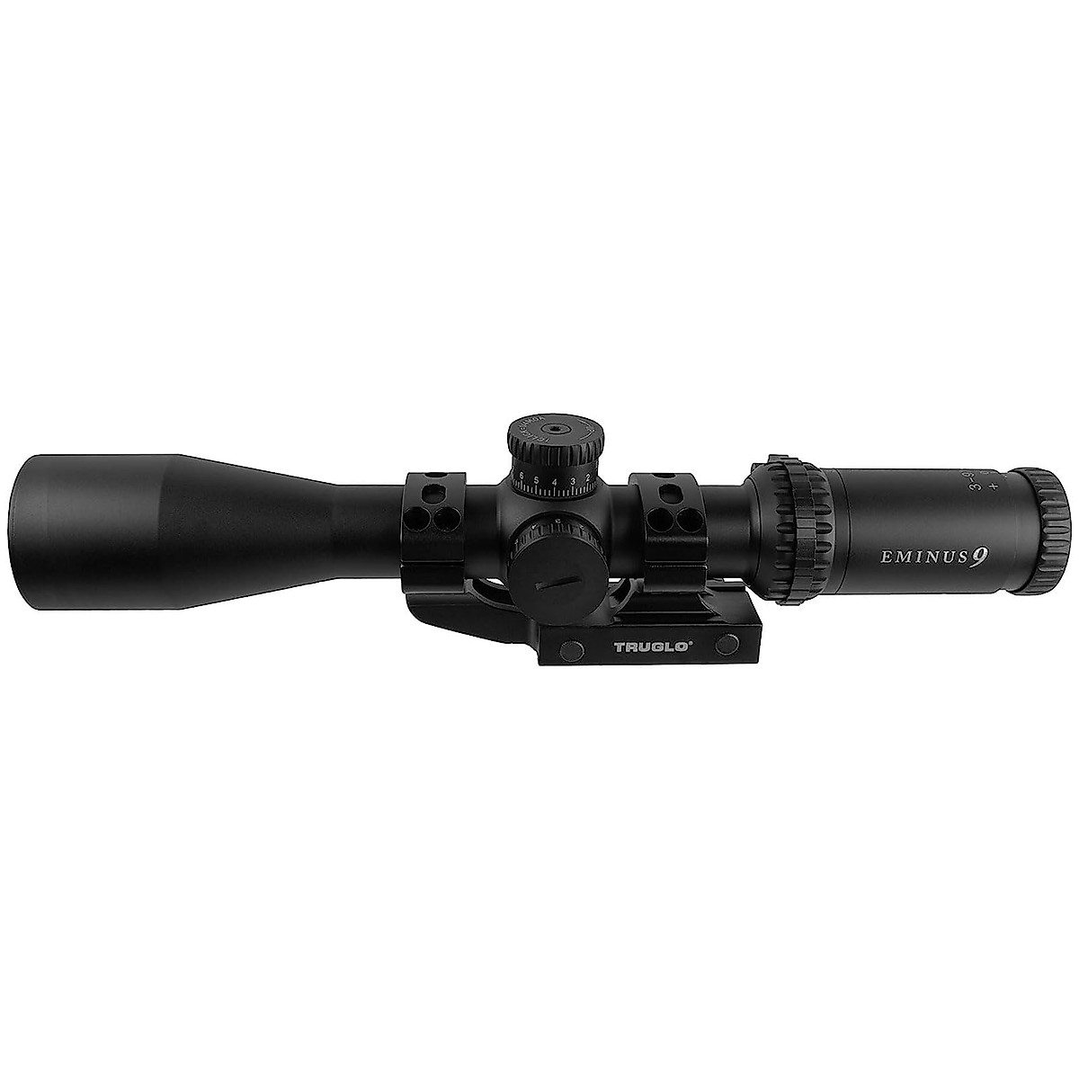 TruGlo Eminus Tactical Hunting Shooting Durable Waterproof Fogproof Shock Resistant 30mm One-Piece Aluminum Tube Illuminated TacPlex-MOA Reticle Riflescope | Flip-Up Lens Cap Included | 3-9 x 42mm