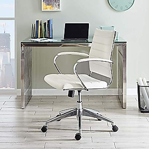 Modway Jive Office Chair, Mid Back, White