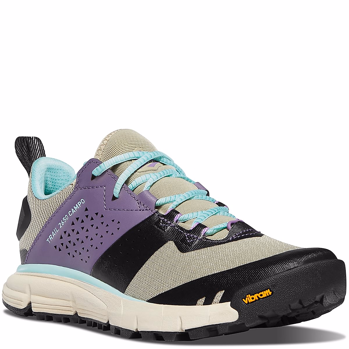 Danner Women's Trail 2650 Campo 3" Hiking Shoes, Lightweight, Breathable, Shock-Absorbing, Vibram Megagrip Outsole, Birch/Grape - 8 M