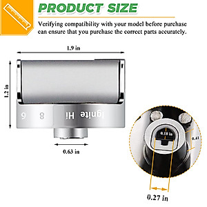 Techecook Upgraded W10766544 Gas Stove Knobs Replacement for WFG540H0ES0 WFG540H0ES1 Whirlpool Gas Range Knobs, Replace W10430807 W10676228 AP5958476 4248219 EAP10067059 PS10067059 (5PACKS)