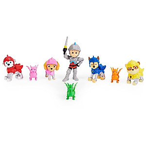 Paw Patrol, Rescue Knights Ryder and Pups Figure Gift Pack with 8 Toy Figures, Kids Toys for Ages 3 and up