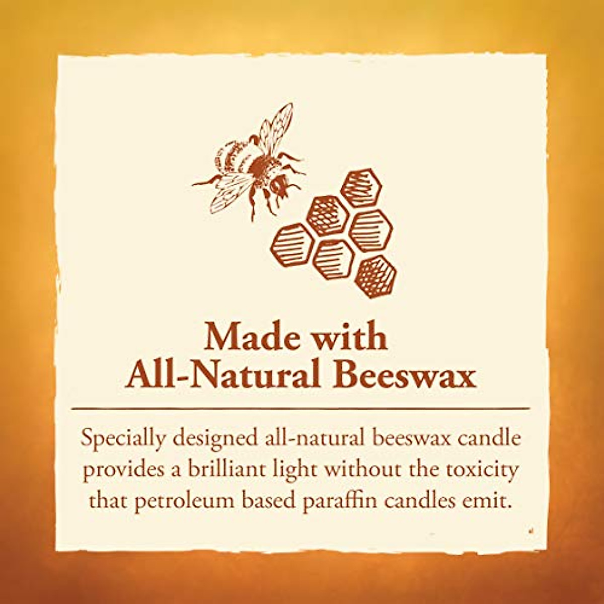 Candle by the Hour 70-Hour Beehive Candle, Eco-friendly Natural Beeswax with Cotton Wick