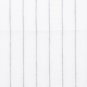 Amazon Brand – Pinzon 160-Gram Pinstripe Flannel Cotton Bed Sheet Set, Twin XL, White Pinstripe