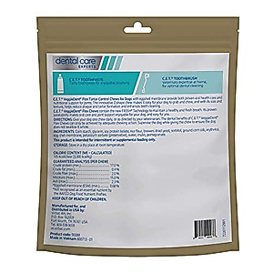 C.E.T. VEGGIEDENT Flex Tartar Control Chews for Dogs - Large