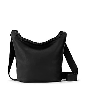The Sak Asher Crossbody Bag in Leather, Purse with Single Shoulder Strap, Black