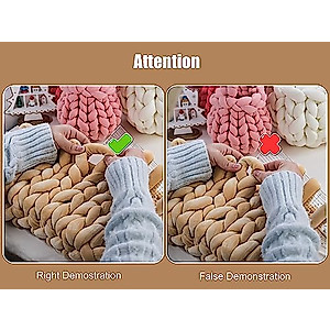 Chunky Yarn for Arm Knitting, guofa Giant Soft Fleece Yarn Bulky Yarn for Throw Blanket Pillow, Hand Knitting Bag, Cat Bed and DIY Home Decorations