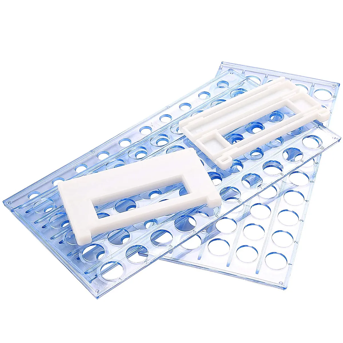 Ackers Conical Centrifuge Tubes 15mL, 100Pcs Sterile Plastic Test Tubes with Screw Caps, Polypropylene Container with Graduated and Write-on Spot, Non-Pyrogenic, DN/RNase Free | 2 Test Tube Racks