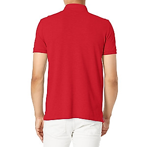 Tommy Hilfiger Men's Short Sleeve Polo Shirt in Regular Fit, Regal Red Medium