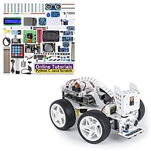 SunFounder Raspberry Pi Ultimate Starter Kit for Raspberry Pi 4B 3B+ 400 with Raspberry Pi Smart Video Robot Car Kit