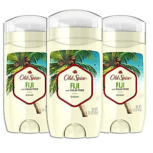Old Spice Aluminum Free Deodorant for Men Fiji With Palm Tree Scent Inspired By Nature 3 Oz, Pack Of 3