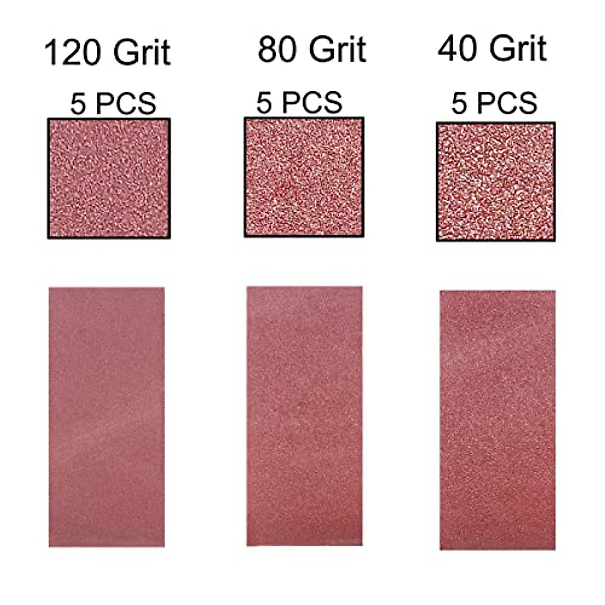 Tonmp 15 PCS 3" x 21" Premium Sander Belts - 5 Each of 40 80 120 Grit Aluminum Oxide Sanding Belts For Belt sander (3x21 inch)