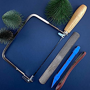 Excel Blades Coping Saw Handsaw Set - File Set and Extra Blades - 8 PCS Set