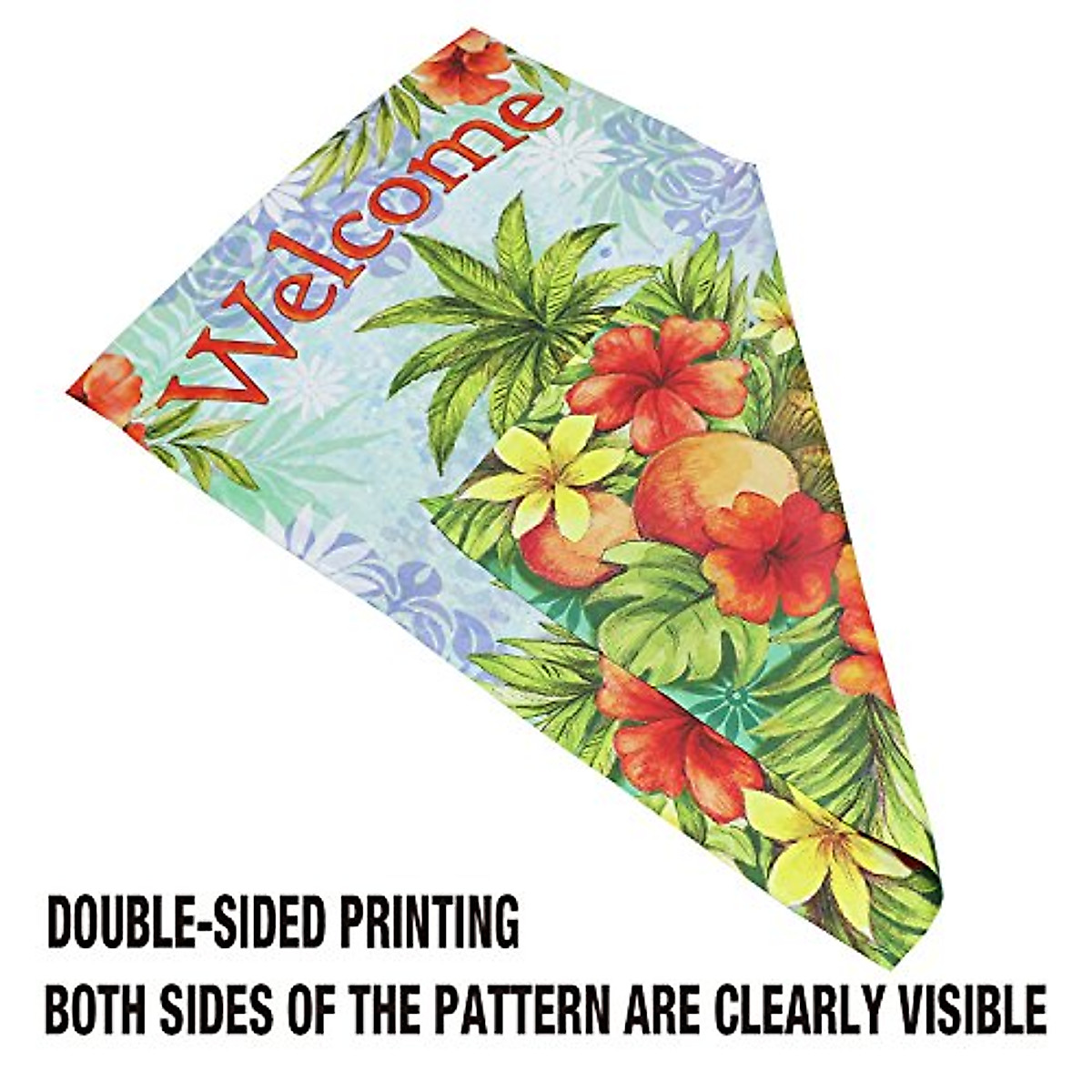 LAYOER Garden Flag 12.5 x 18 Inch Home House Double Sided Pineapple Flowers Welcome