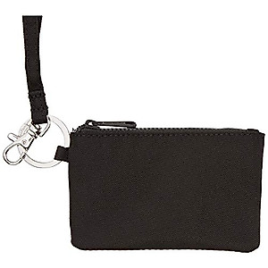 Vera Bradley Women's Recycled Lighten Up Reactive Zip ID Case and Lanyard Combo, Black, One Size