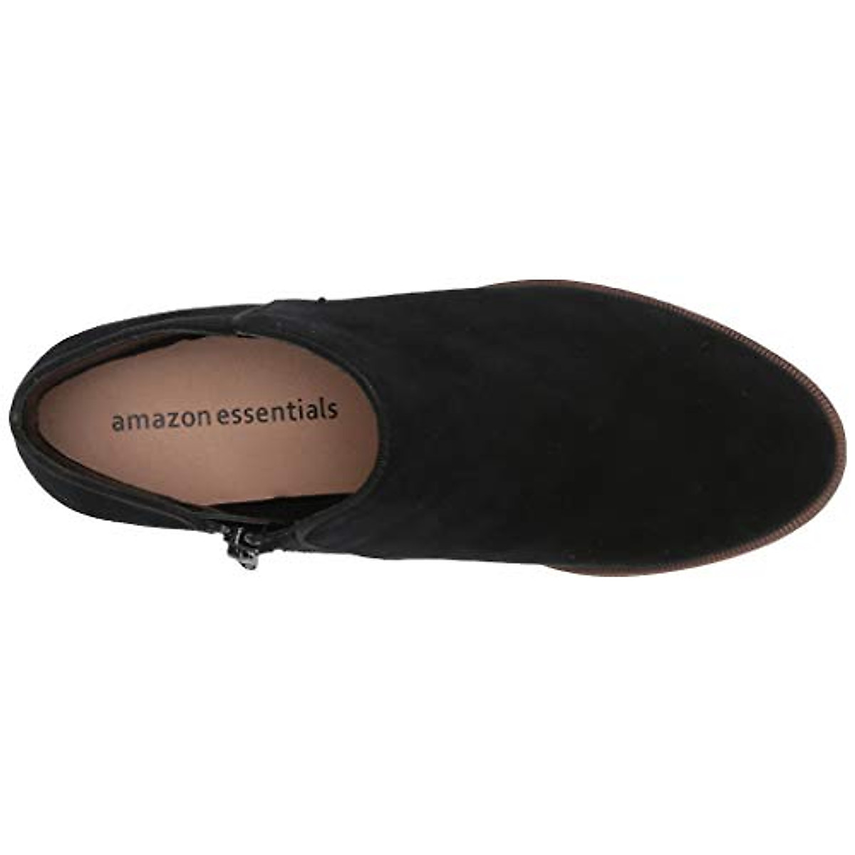 Amazon Essentials Women's Ankle Boot, Black Microsuede, 7.5