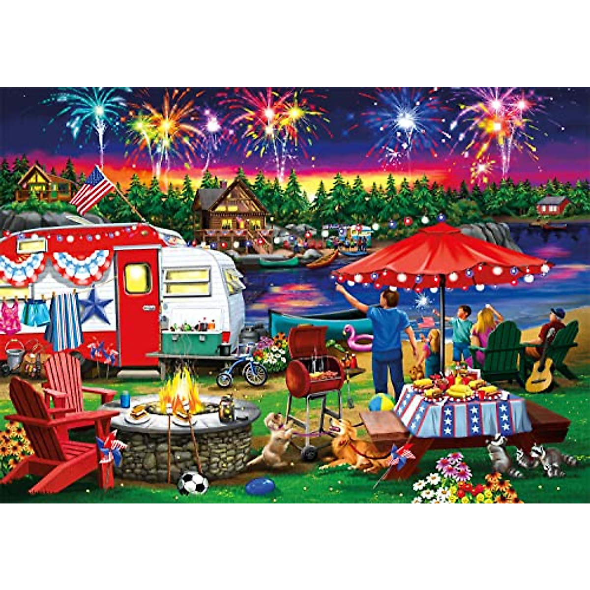Buffalo Games - Fourth by The Lake - 500 Piece Jigsaw Puzzle
