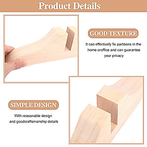 CALIDAKA 2pcs Wooden Room Divider Stand Folding Privacy Screen Holder,Thickened Room Divider Bracket Room Panel Bracket Screen Panel Feet for Home Hotel(Light Brown,Size:11.81 x 2.83 x 1.38inch)