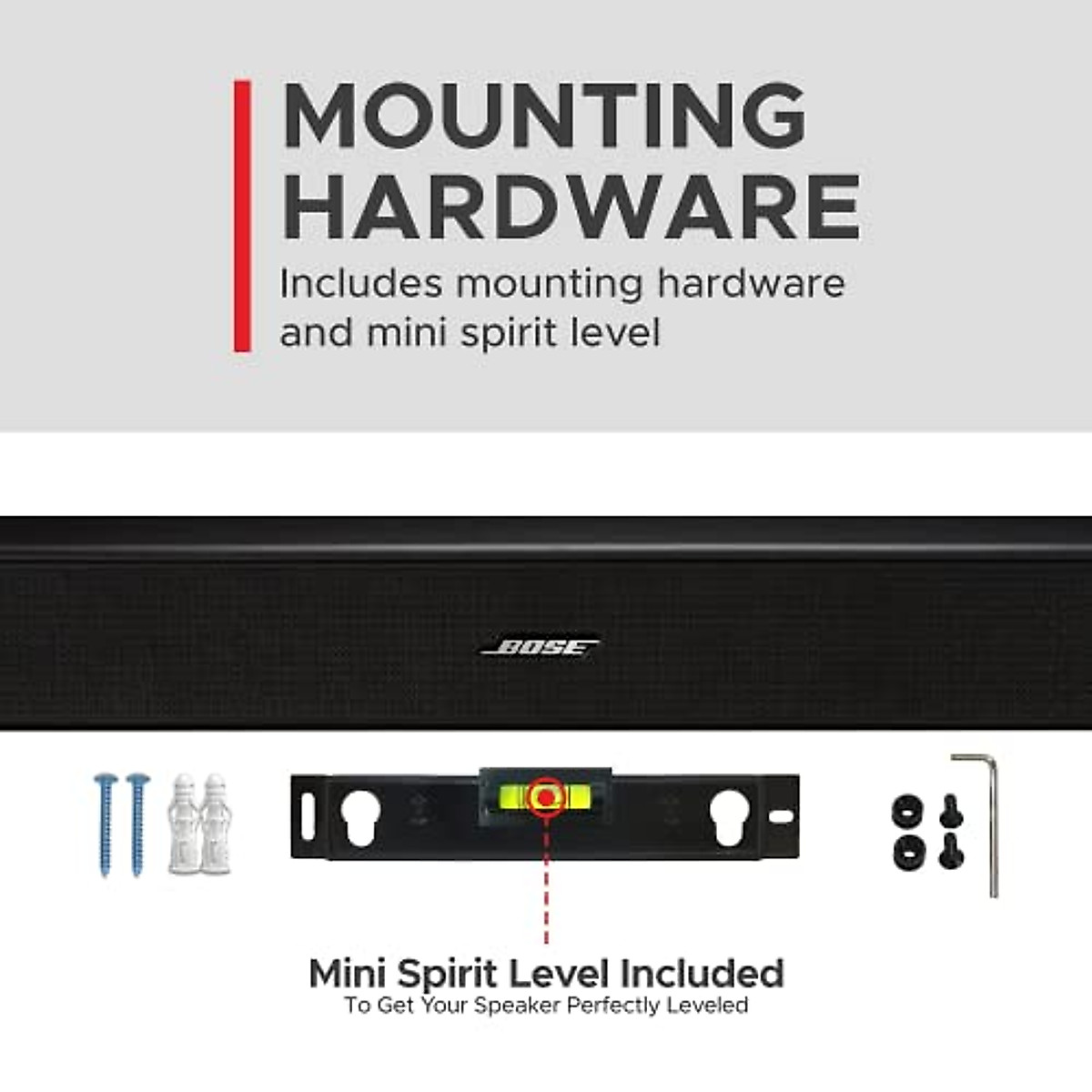 Solo 5 Wall Mount Kit for Bose Solo 5 Complete with All Mounting Hardware, Designed in The UK by Soundbass