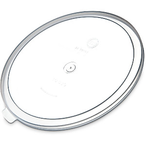 Carlisle FoodService Products Bain Marie Food Storage Container Lid for Kitchens, Restaurants, Catering, Plastic, 6-8 Quarts, Clear, (Pack of 12)
