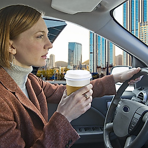 Disposable Coffee Cups with Lids, 12 oz 20 pcs White Paper Coffee Cups with Lids Drinking Cup for Water, Coffee or Tea