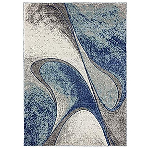 LUXE WEAVERS Tower Hill Abstract Blue 8x10 Area Rug
