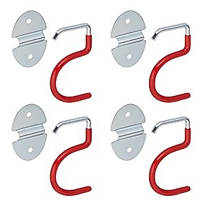S-Type Hook, Wall Mounted, Space Saver Organizer Tool Holder (4 Holders)