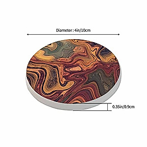 Pznen Painting in Impressionism Style Coasters for Drinks Office Coffee Table Liquid Splash Living Room Decor Set of 2 for Cold Drinks Wine Mugs and Cups 4 Inch