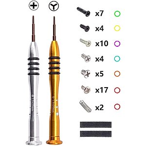 eXtremeRate Cross Screwdriver Tri-Wing Screwdrivers Kit, Assemble Disassemble Tools Set with Springs and Screws for NS Switch Lite