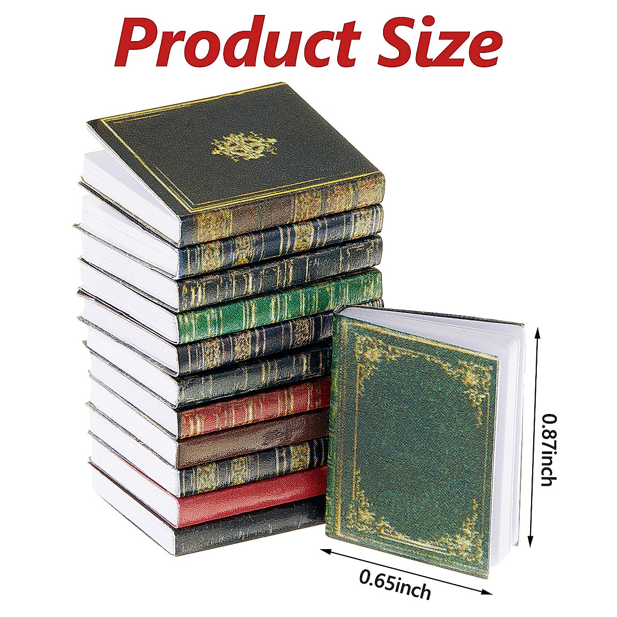 Skylety 24 Pieces 1:12 Scale Miniatures Dollhouse Books Assorted Miniatures Books Dollhouse Mini Books Dollhouse Decoration Accessories Doll Toy Supplies for Christmas Pretend Play(Classic Style)