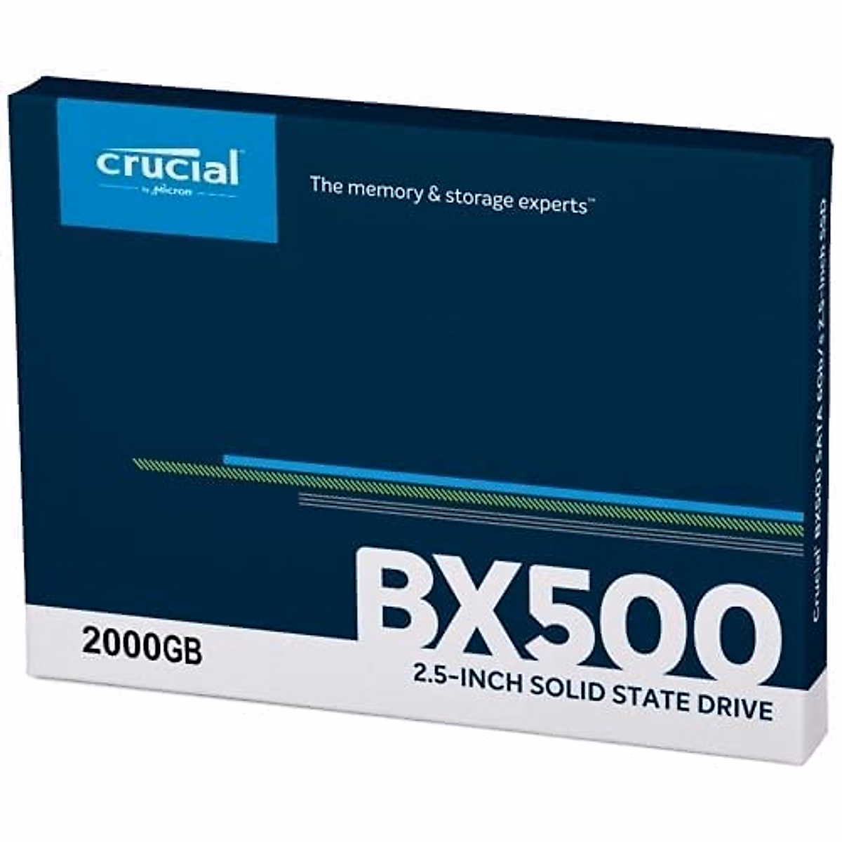 Crucial BX500 2TB 3D NAND SATA 2.5-Inch Internal SSD, up to 540MB/s - CT2000BX500SSD1